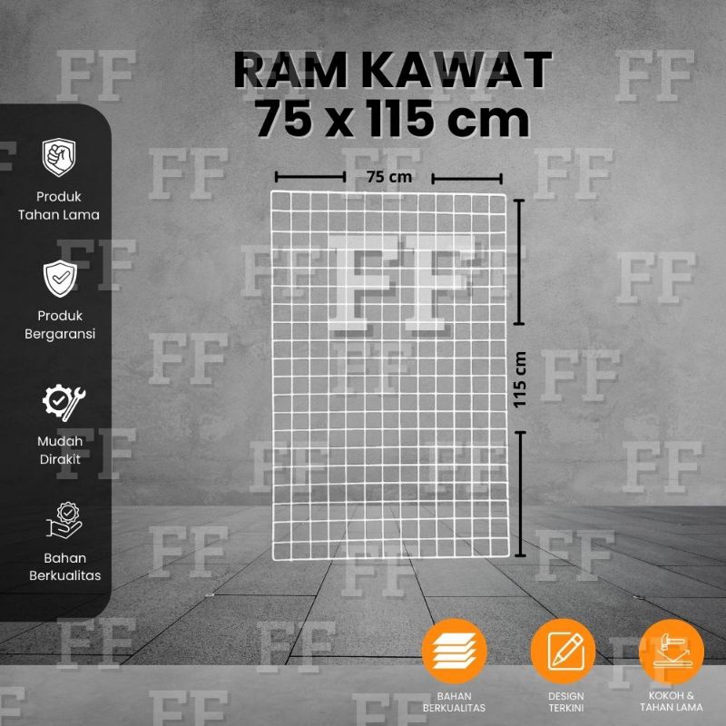 Jual Ram kawat 75cm x 115cm # Ram Dinding | Shopee Indonesia