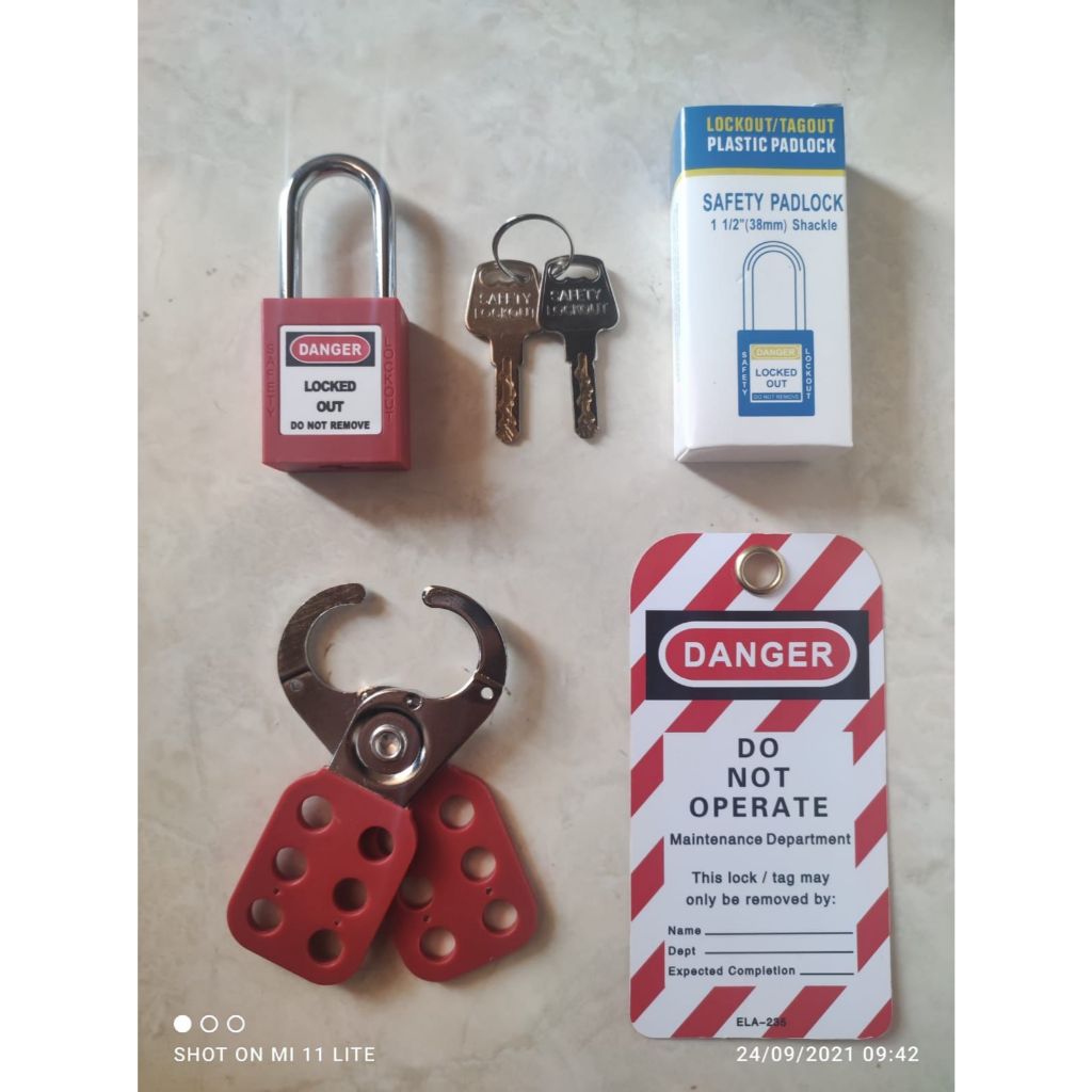 Jual TERMURAH Lockout TAGOUT KIT with Hasps, Loto Tags, Red Safety ...