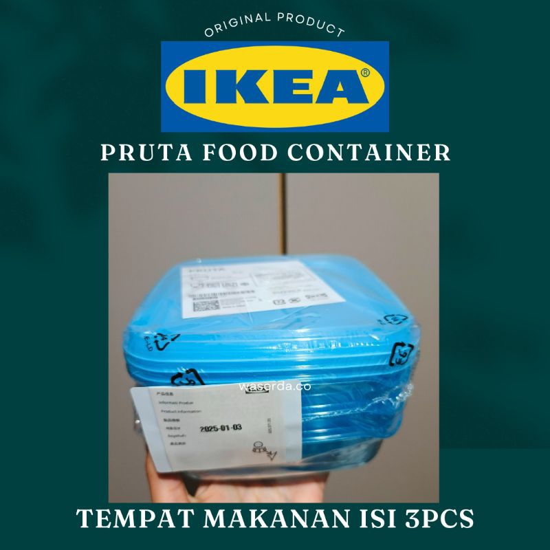 Jual [READY] IKEA PRUTA FOOD CONTAINER TEMPAT MAKANAN TRANSPARAN ISI 3 ...