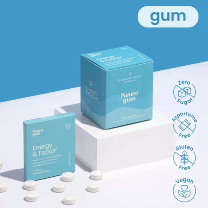Jual NeuroGum Neuro Gum Energy & Focus Nootropic Vitamin | Shopee Indonesia