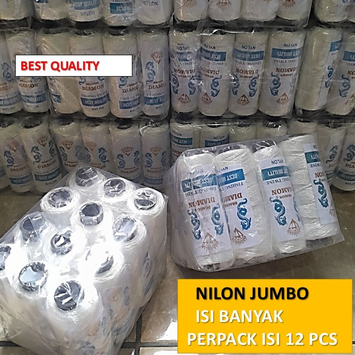 Jual Benang Nilon Benang Nylon jumbo Warna Putih Brait Isi Banyak ...