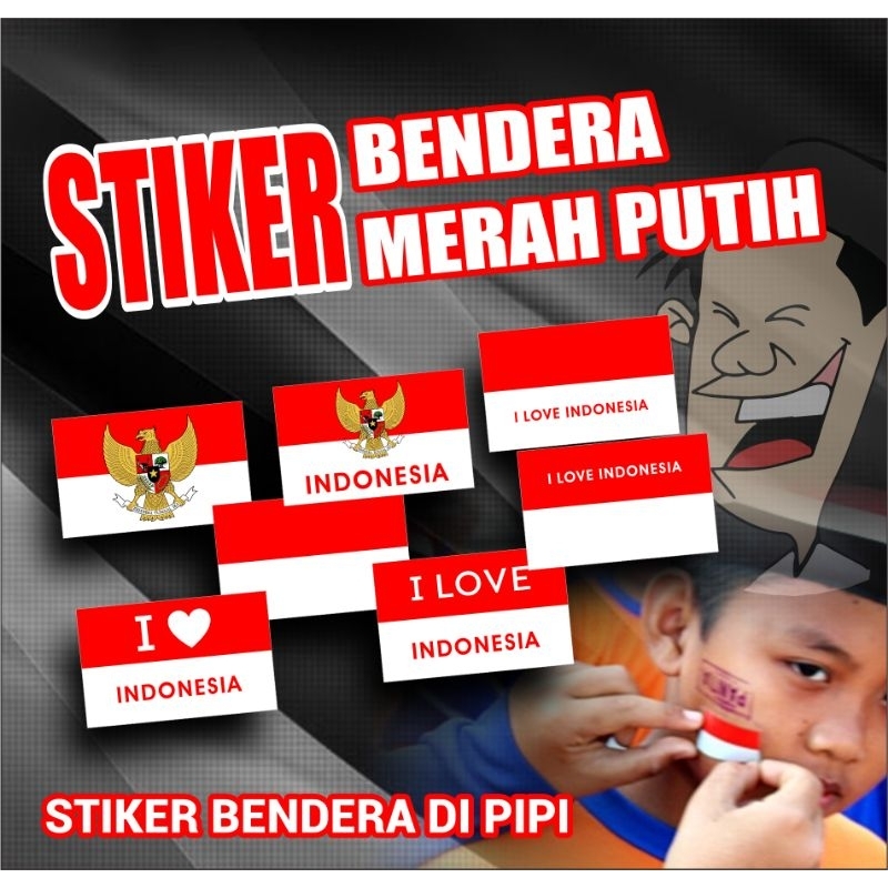 Jual Stiker Bandera merah putih tempel pipi dll | Shopee Indonesia