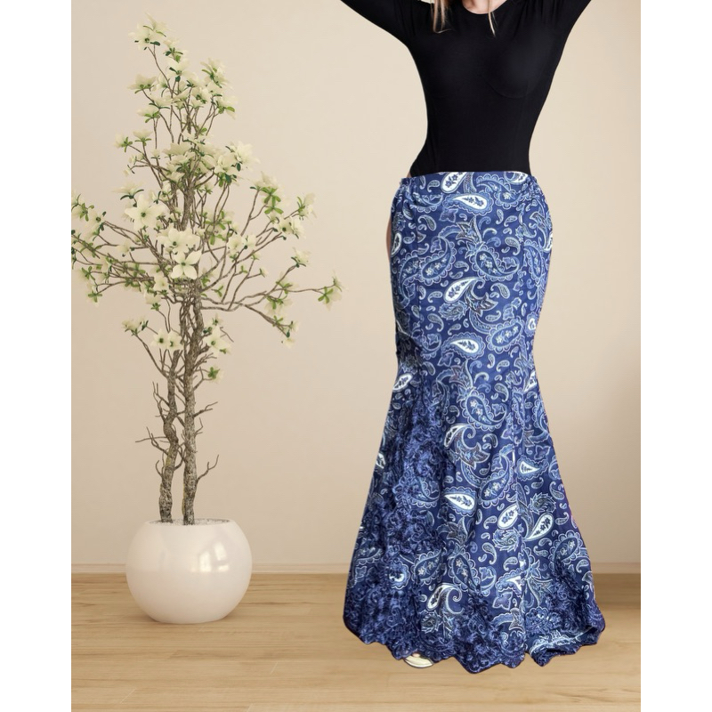 Jual rok duyung motif navy baru katun mix renda navy | Shopee Indonesia