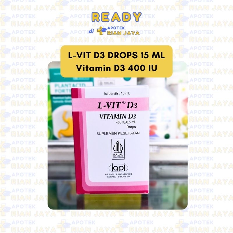 Jual L-Vit D3 400 IU Drops 15 mL (Vitamin D3 400 IU) | Shopee Indonesia