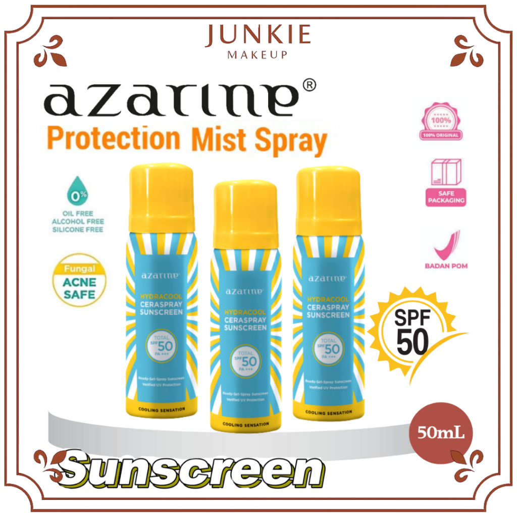 Jual Azarine Ceraspray Sunscreen Spray SPF 50 PA+++ with cooling ...
