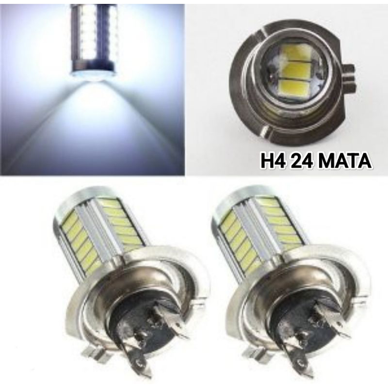 Jual LAMPU DEPAN H4 LED NYALA PUTIH | Shopee Indonesia