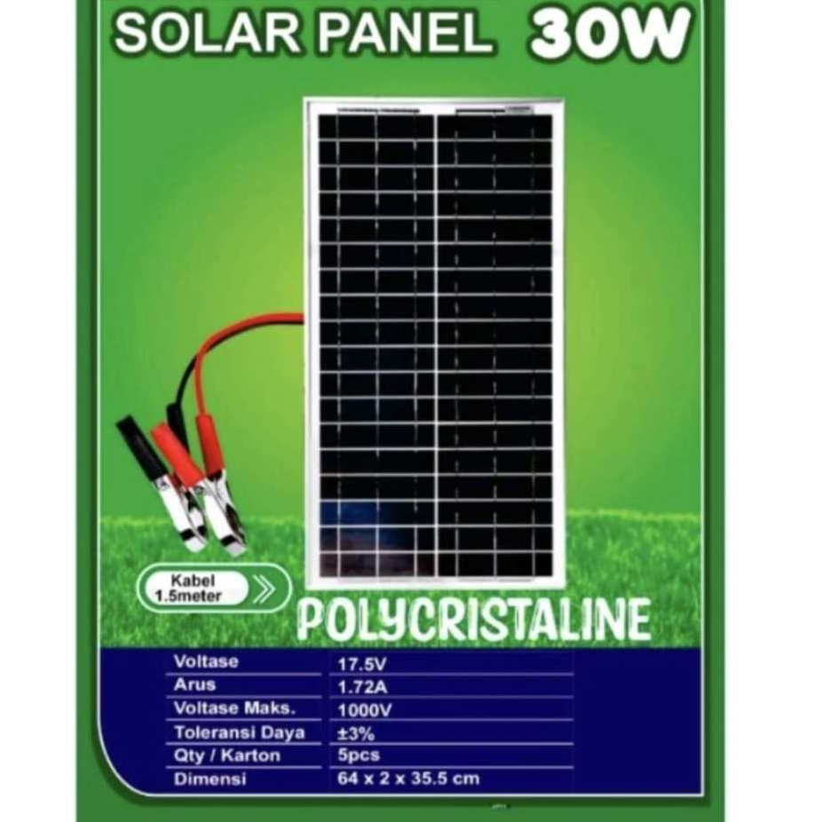 Jual SOLAR PANEL 30wp POLY CRYSTALLINE SOLAR CELL PANEL SURYA 30 WATT ...