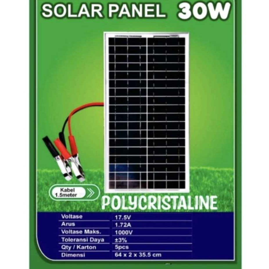 Jual SOLAR PANEL 30wp POLY CRYSTALLINE SOLAR CELL PANEL SURYA 30 WATT ...