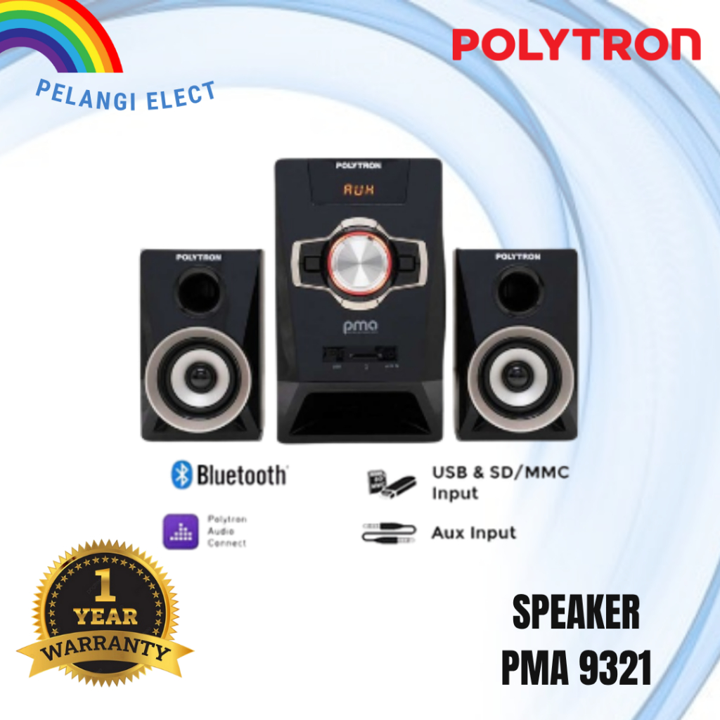 Jual SPEAKER POLYTRON Bluetooth Speaker Multimedia PMA 9321 /B PMA 9321 ...