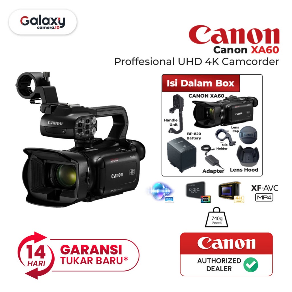 Jual Canon XA60 Professional UHD 4K Camcorder XA 60 Garansi Resmi | Shopee Indonesia