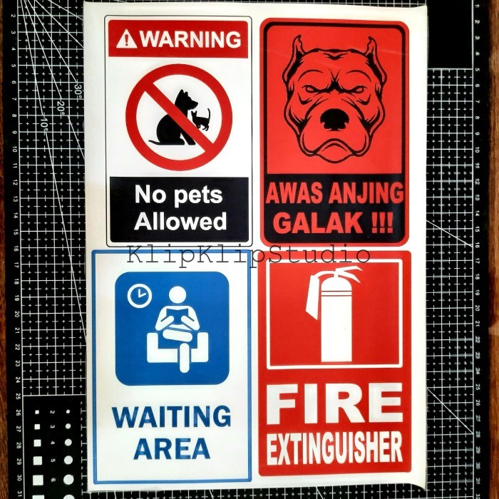 Jual Sticker Stiker Label Warning Pria Dilarang Masuk Mencoret Dinding ...
