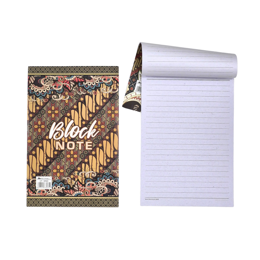 Jual Block Note Inter Fancy IF-BNB A5 23's ( Notepad Bergaris ) | Shopee Indonesia