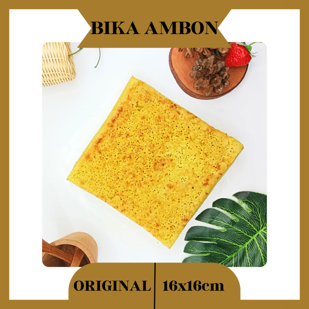 Jual RB22 Bika Ambon / Bikang Ambon Original Khas Medan Ukuran 17 x 17 / Kue Sarang Semut ...