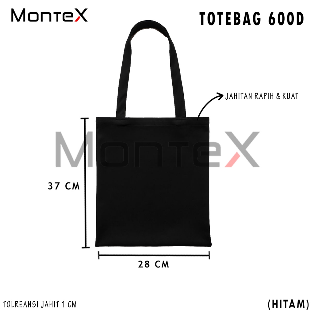 Jual MONTEX - TOTE BAG 28 CM X 37 POLOS GOODIE BAG KANVAS BAHAN KAIN ...
