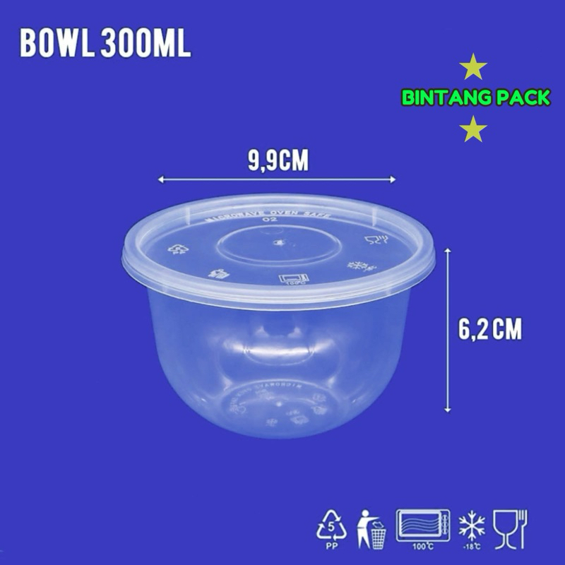 Jual (PER DUS) NEW Thinwall Bowl Mangkok Bulat 300 ML + Tutup Food ...