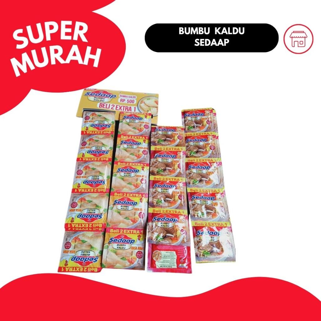 Jual Penyedap Rasa Sedaap Kaldu Ayam / Sapi 9g – 2 Renteng Isi 36 ...