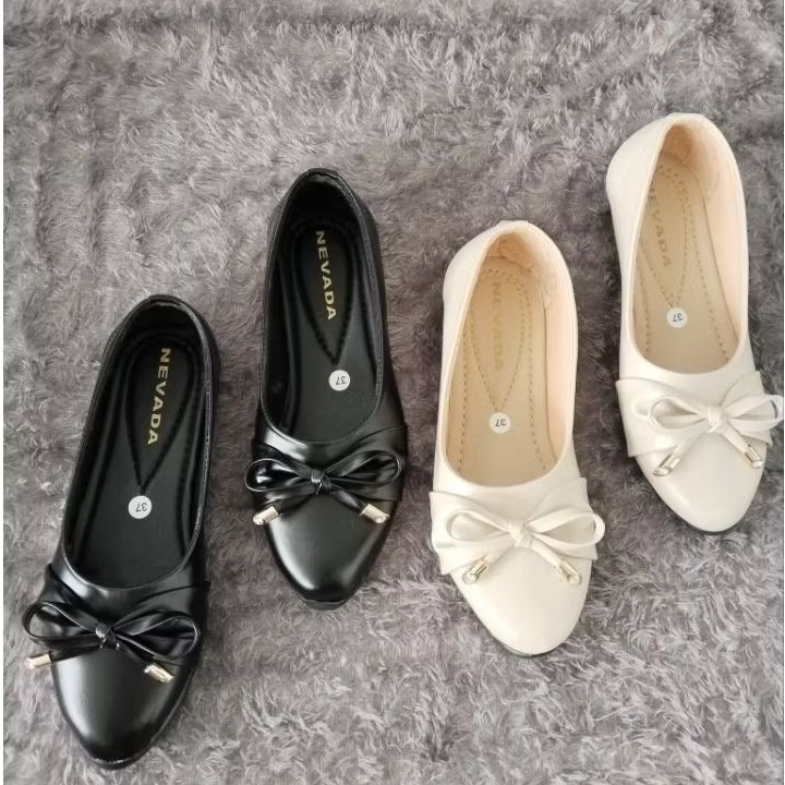Jual sepatu flatshoes pita wanita keren kekinian / sepatu kerja wanita ...