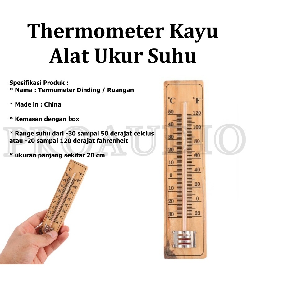 Jual THERMOMETER KAYU - TEMPERATUR SUHU RUANGAN - ALAT UKUR SUHU ...