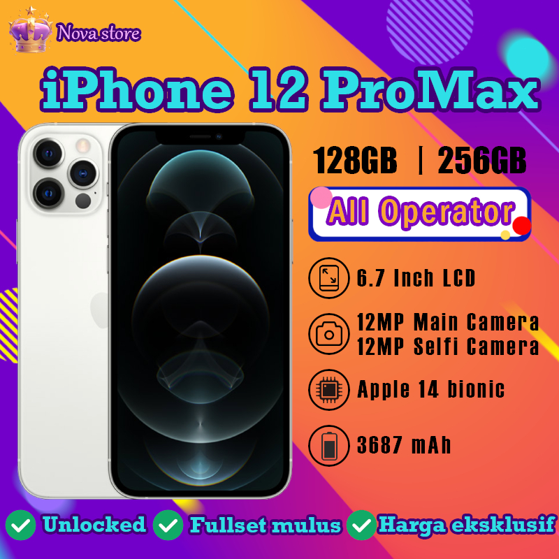 Jual iPhone 12 Pro Max 128G 256GB Second 6.7" Asli Garansi Sinyal 100%ORI fullset 3U green ...