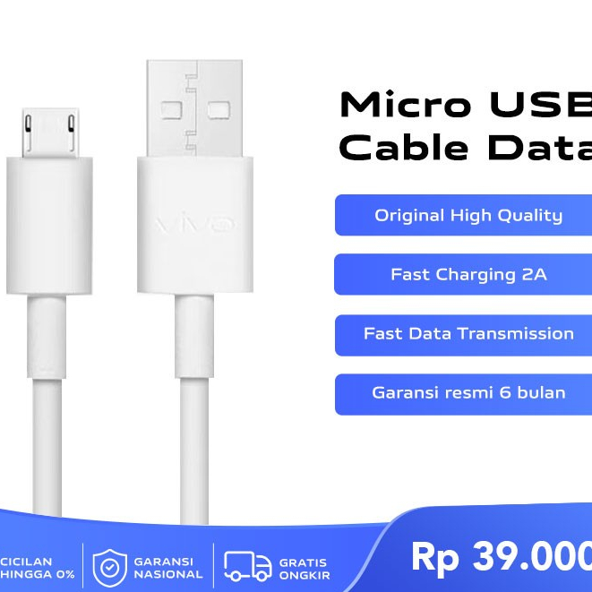Jual vivo USB Cable Micro / Kabel Data Vivo Micro USB Original Tipe C ...