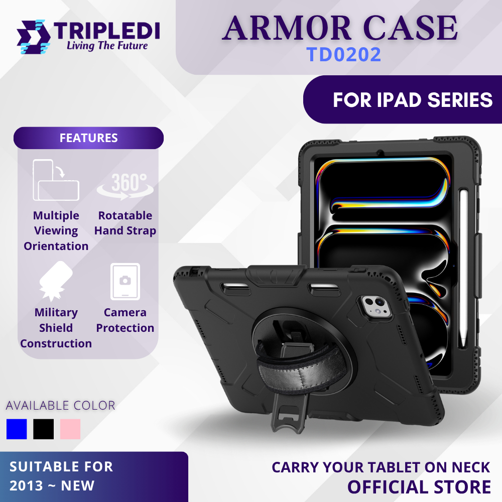 Jual TRIPLEDI Case Armor For iPad Air Mini Pro Gen 1 2 3 4 5 6 7 8 9 10 ...