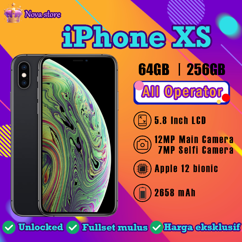 Jual iPhone XS 64GB 256GB SECOND ORIGNAL fullset All fungsi aman Good ...