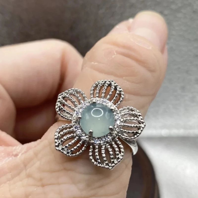 Jual CINCIN MAWAR GIOK ASLI PERAK 925 BERSERTIFIKAT | Shopee Indonesia