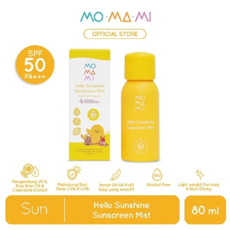 Jual MOMAMI HELLO SUNSHINE SUNSCREEN MIST 80ml | Shopee Indonesia