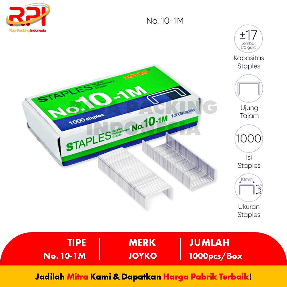 Jual Isi Staples Kecil No.10-1M / Necis / Isi Hekter JOYKO RAJA PACKING ...