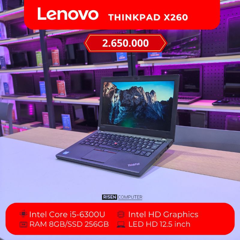 Jual Laptop Lenovo Thinkpad X260 Intel Core i5-6300U RAM 8GB SSD 256GB ...