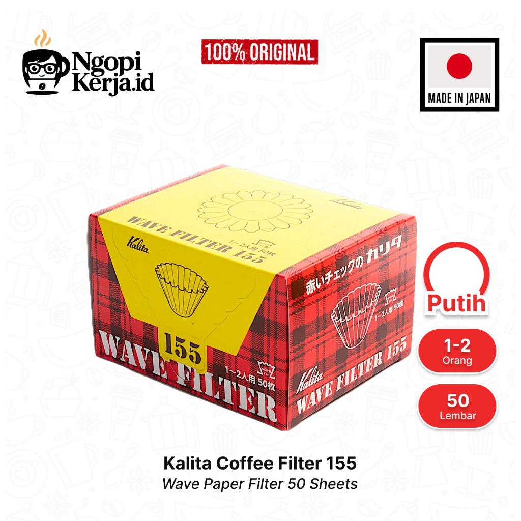 Jual Kalita Wave Paper Filter 155 Series - Putih 50 Lembar | Shopee ...