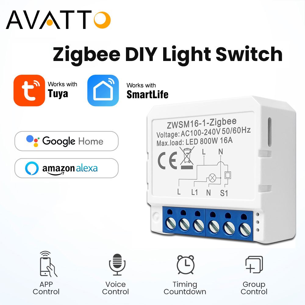 Jual AVATTO Tuya DIY Zigbee Smart switch module Kontrol Modul Saklar ...