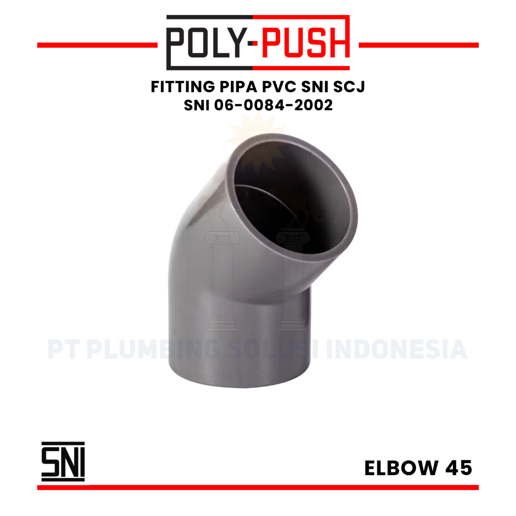 Jual Elbow 45 / Knee Fitting Pipa PCV SNI 8 Inch / 200 mm SCJ (Lem PVC ...