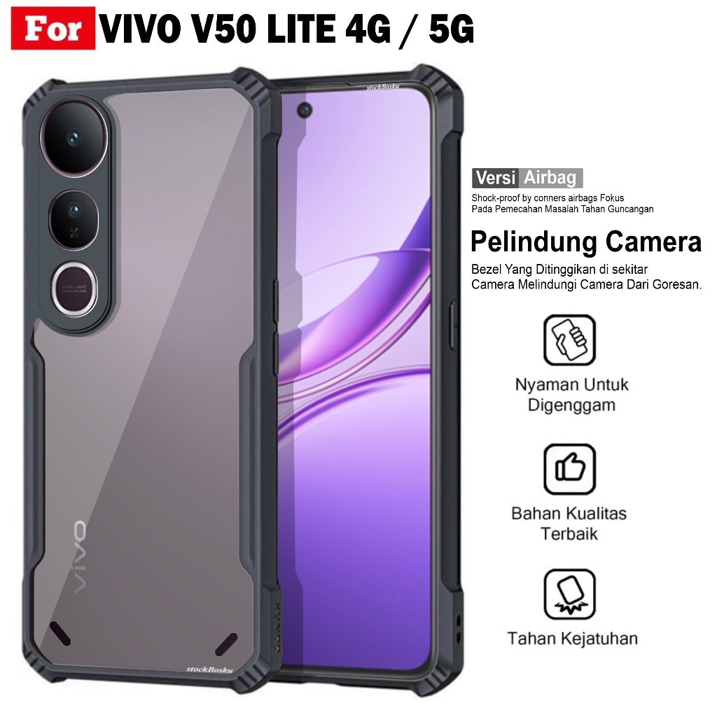 Jual Case Vivo V50 Lite 4G 5G Shockproof Fusion Armor Transparant ...