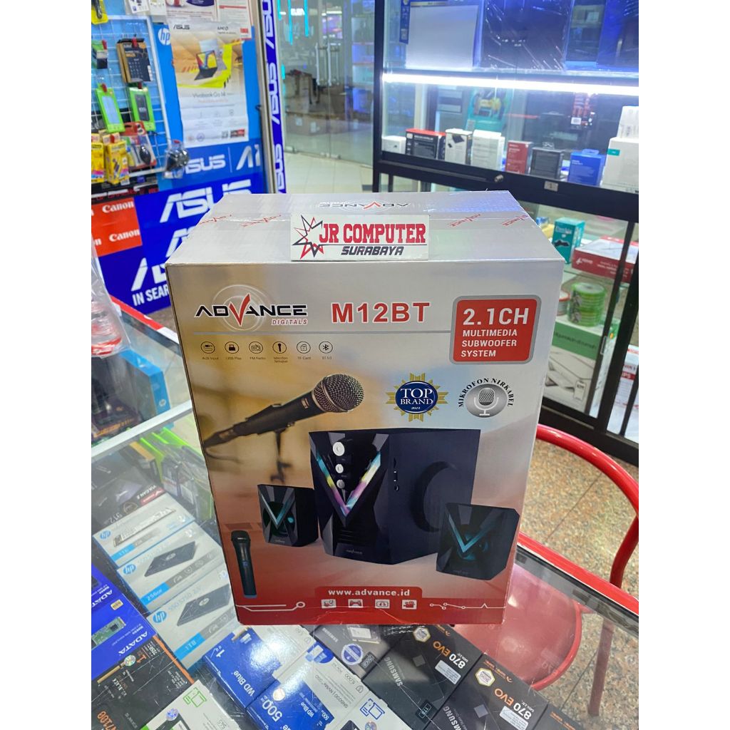 Jual Speaker Advance M12BT Stereo Bluetooth Subwoofer Free mix Karaoke ...