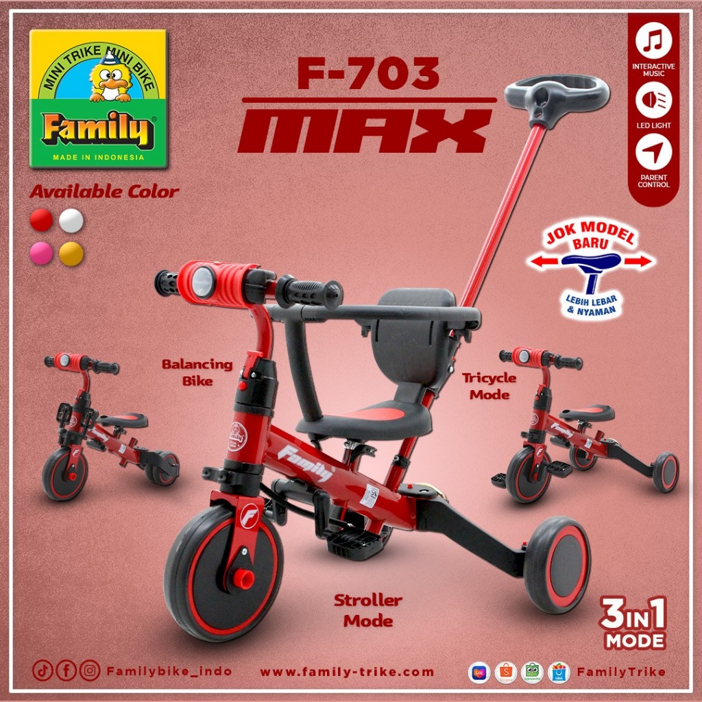 Jual SEPEDA R/3 FAMILY F-703 MAX (3 IN 1) | Shopee Indonesia