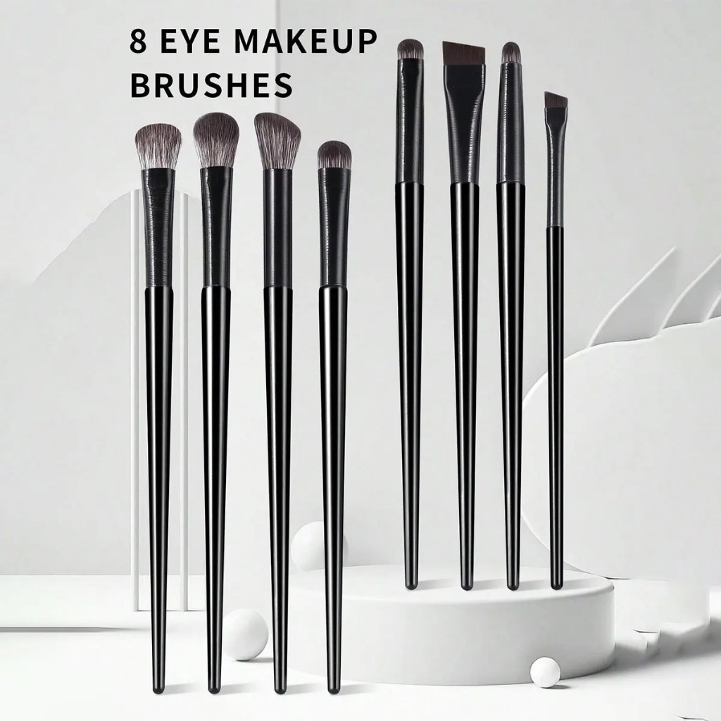 Jual Set Kuas Makeup Mata 8 pcs – Warna Hitam Elegan | Shopee Indonesia