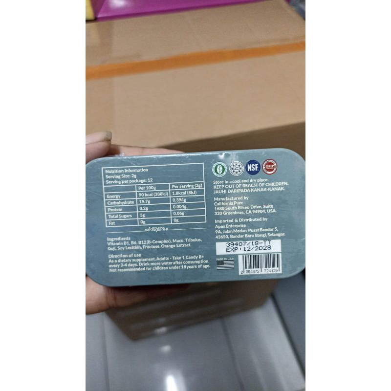 Jual Outlet Permen 12PCS Candy Complex B Original | Shopee Indonesia