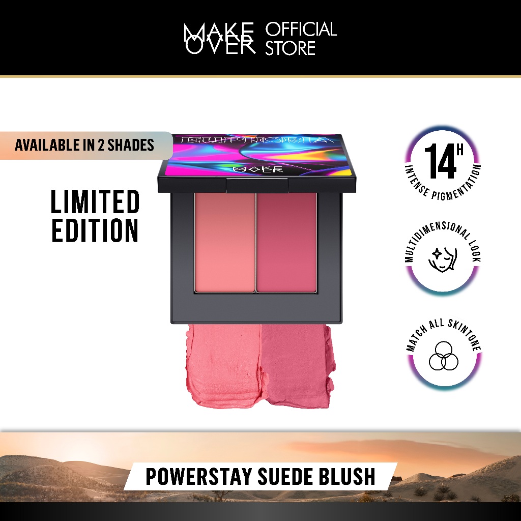 Jual MAKE OVER Powerstay Suede Blush - Cream Blush, Blush On Make Over ...
