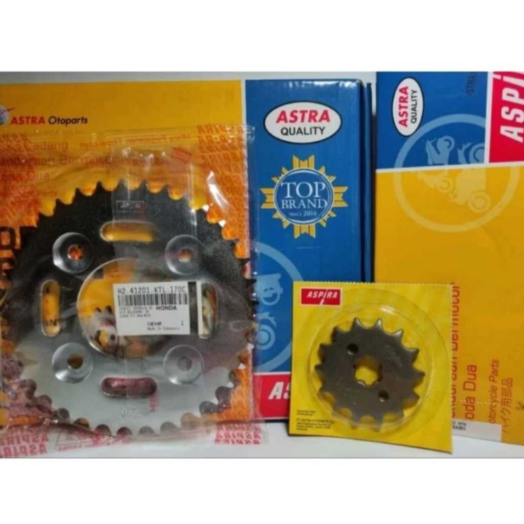 Jual Gir set aspira supra fit new, revo gear 40t/gear satu set lengkap aspira KTL | Shopee Indonesia