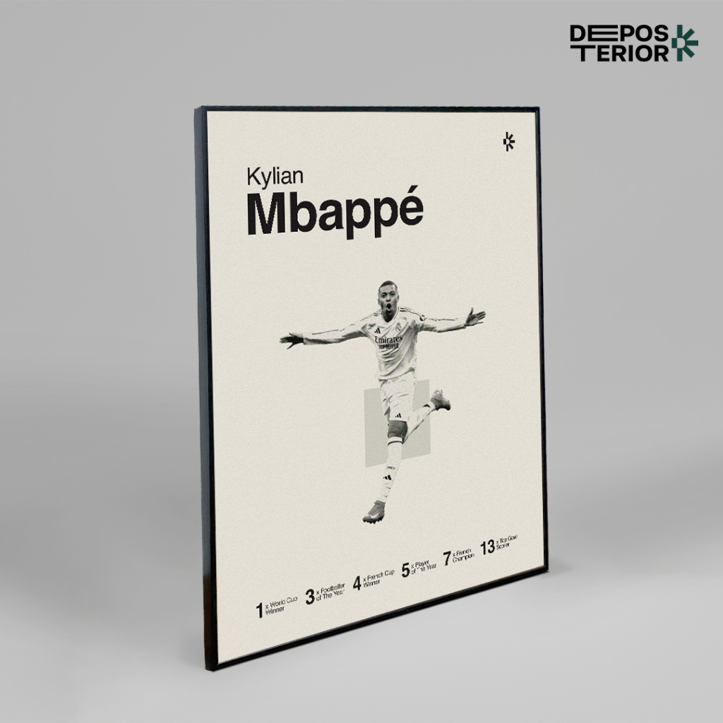 Jual Poster Frame Bola Kylian Mbappe | Shopee Indonesia