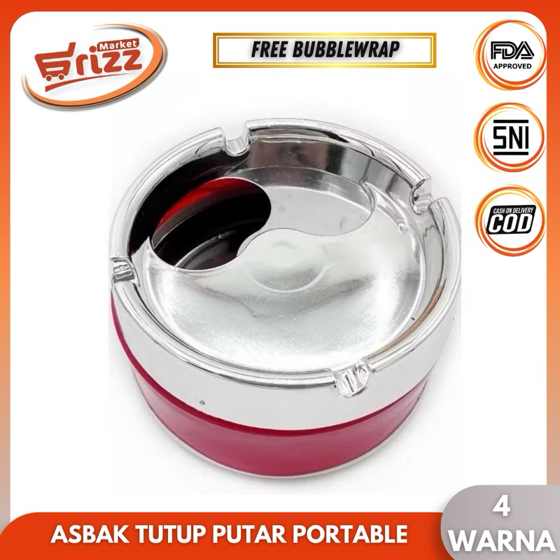 Jual PY001 Asbak Putar Tutup / Asbak Portable Rotation Enclosed / Asbak ...
