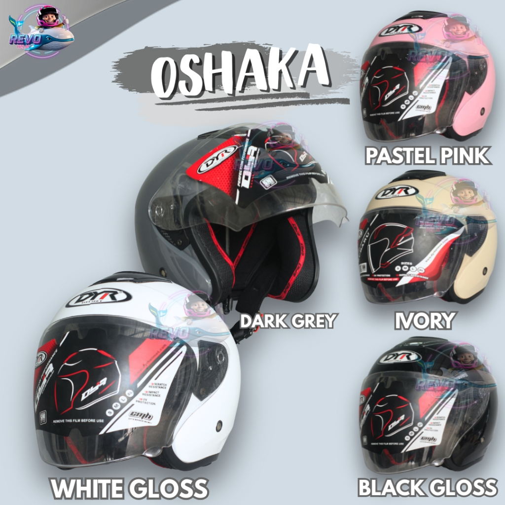 Jual DYR OSHAKA KYOTO_DYR DY-15_DYR SUBARU ORIGINAL HELM HALF FACE PRIA ...