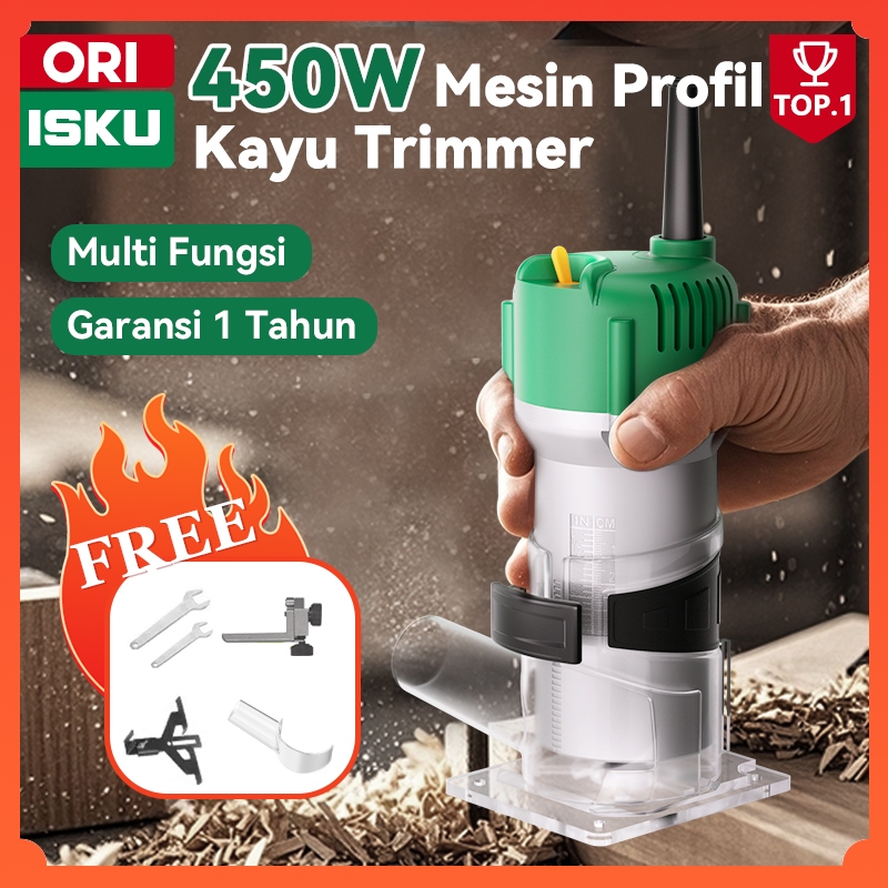 Jual ISKU Mesin Profil Kayu Wood Trimmer Kayu 400/450W Mesin Profil ...