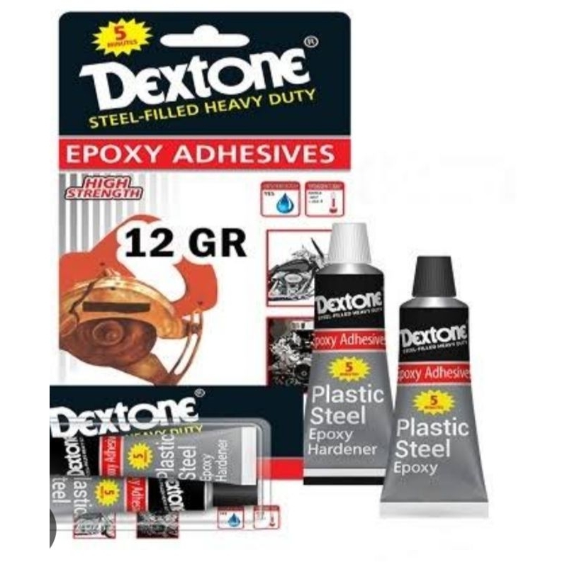 Jual lem dextone 5 menit 12 gr,lem besi epoxy plastik steel 5 menit 12 ...