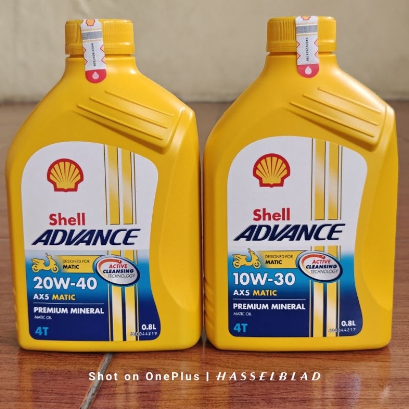 Jual Oli motor matic Original SHELL Advance AX5 Matic 0,8L | Shopee ...