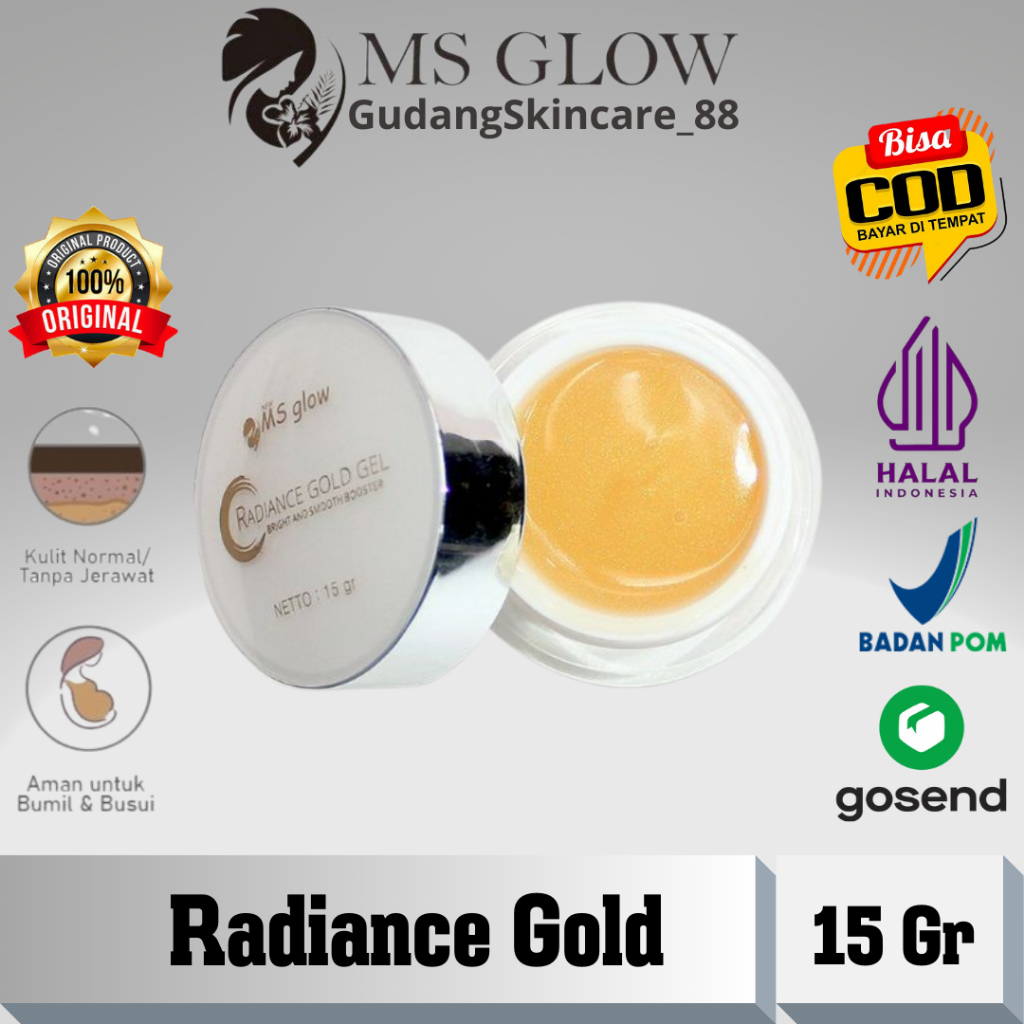 Jual MS Glow Radiance Gold Gel Whitening Booster Exstra Glowing ...