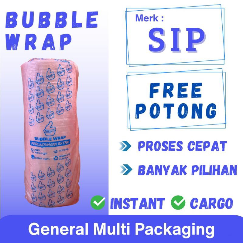 Jual SIP Bubble Wrap 3.3 Kg Size 125 cm x 50 mtr | Shopee Indonesia