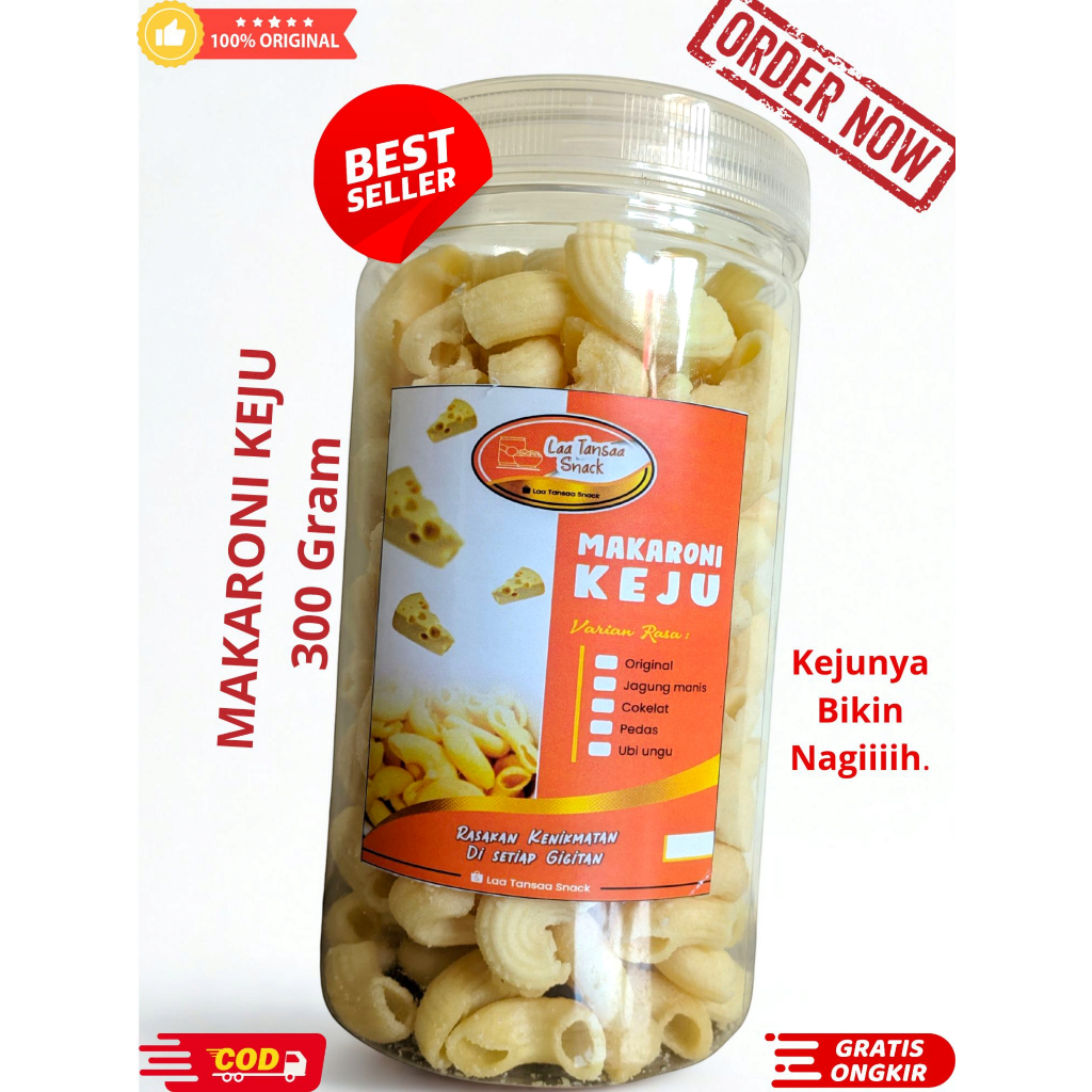 Jual Mac & Cheese 300gr - Snack Cemilan Makaroni Keju ( FREE PACKAGING ...