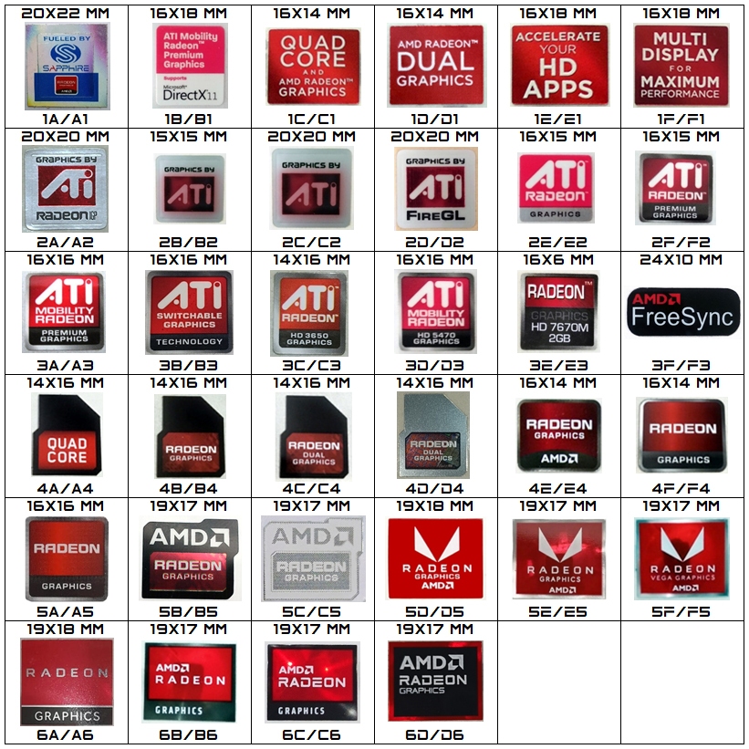 Jual Stiker Sticker AMD ATI Radeon Graphics Original | Shopee Indonesia